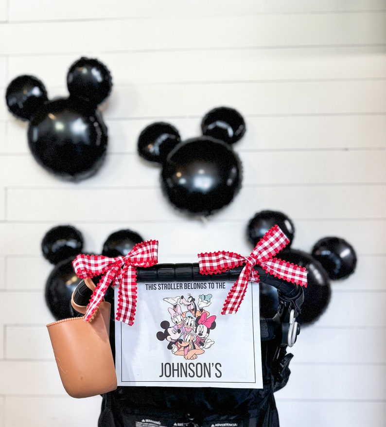 Mouse and Friends Blue Printable Stroller Tag - Perfect for Your ...