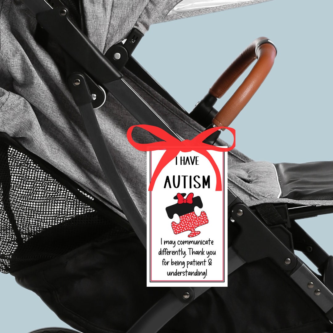 Mouse Autism Spectrum Tag Printable Stroller Tag - Perfect for Your ...