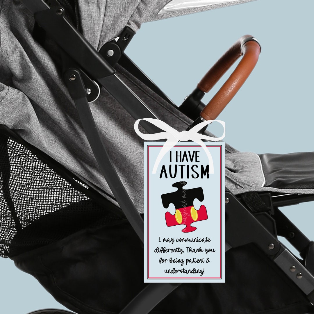 Mouse Autism Spectrum Tag Printable Stroller Tag - Perfect for Your ...