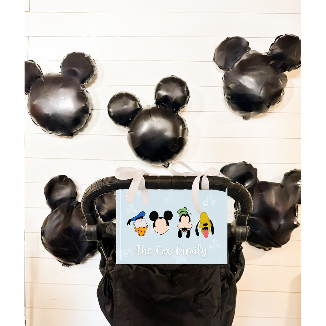 Mickey Donald Goofy Pluto Printable Stroller Tag - Perfect for Your ...