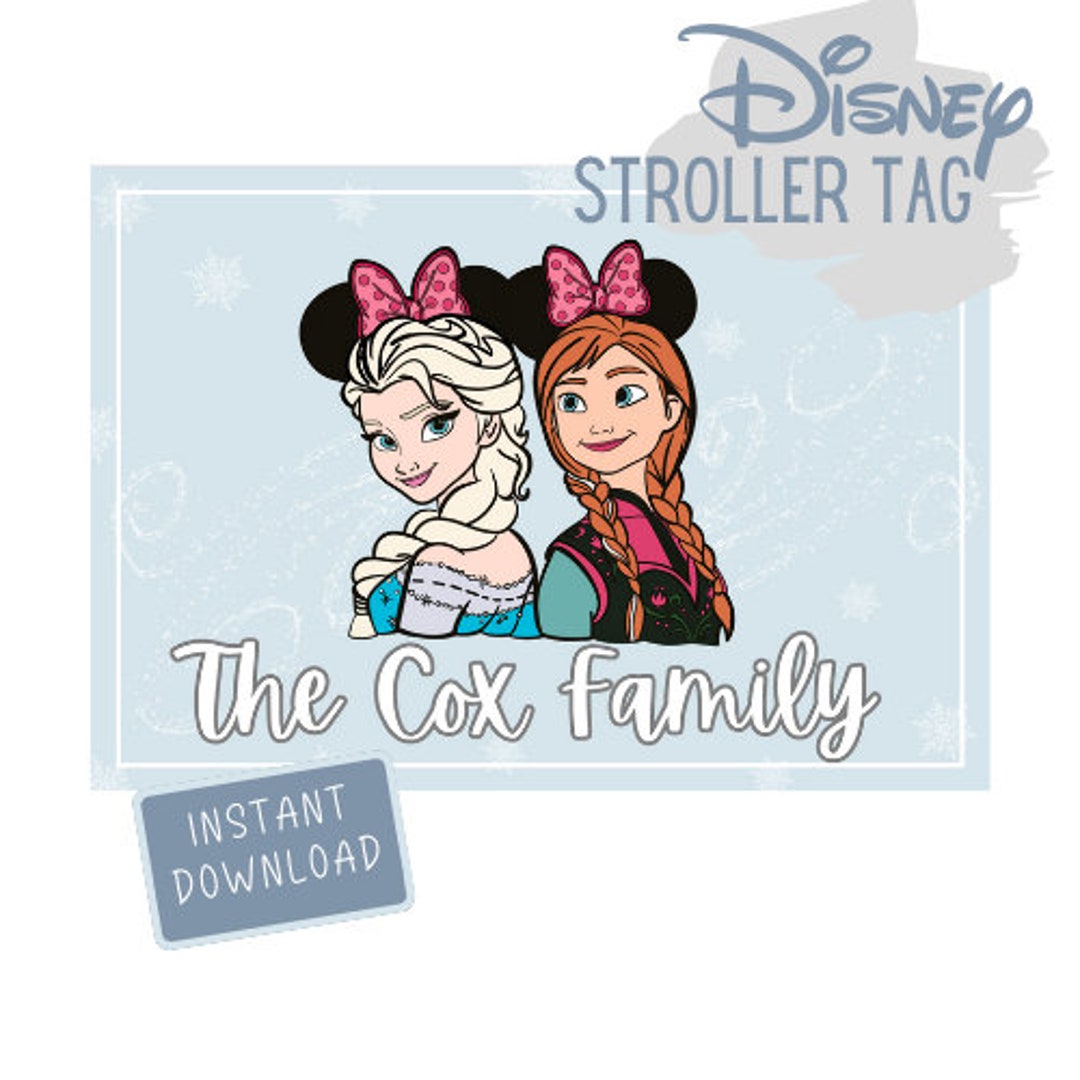 Frozen Printable Stroller Tag - Perfect for Your Magical Vacation - Etsy
