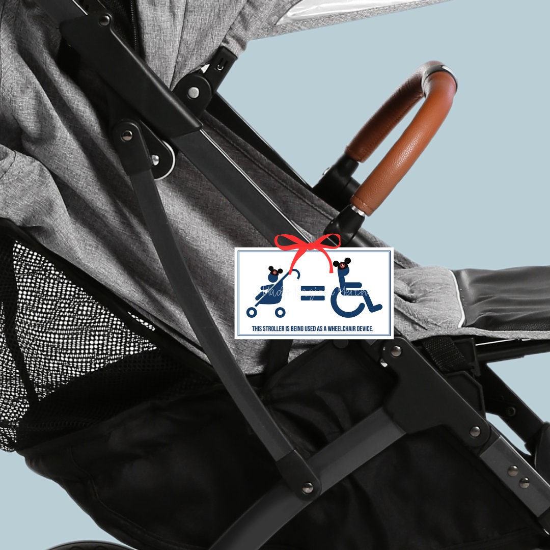 White Mouse Wheelchair Stroller Tag Printable Stroller Tag Perfect for ...