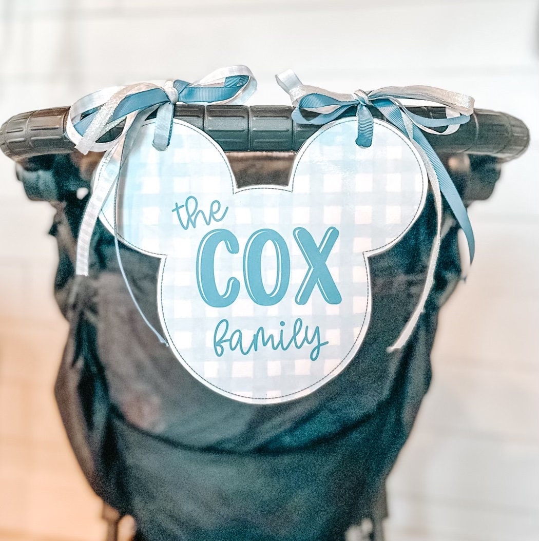 Gingham Mouse Printable Stroller Tag - Perfect for Your Magical ...