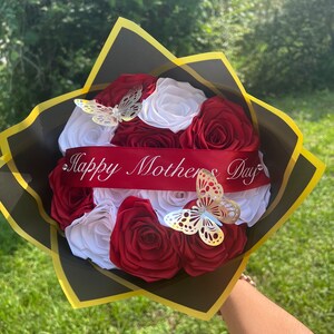 Eternal Rose Bouquet/ Rosas Eternas / Ribbon Rose Bouquet - Etsy