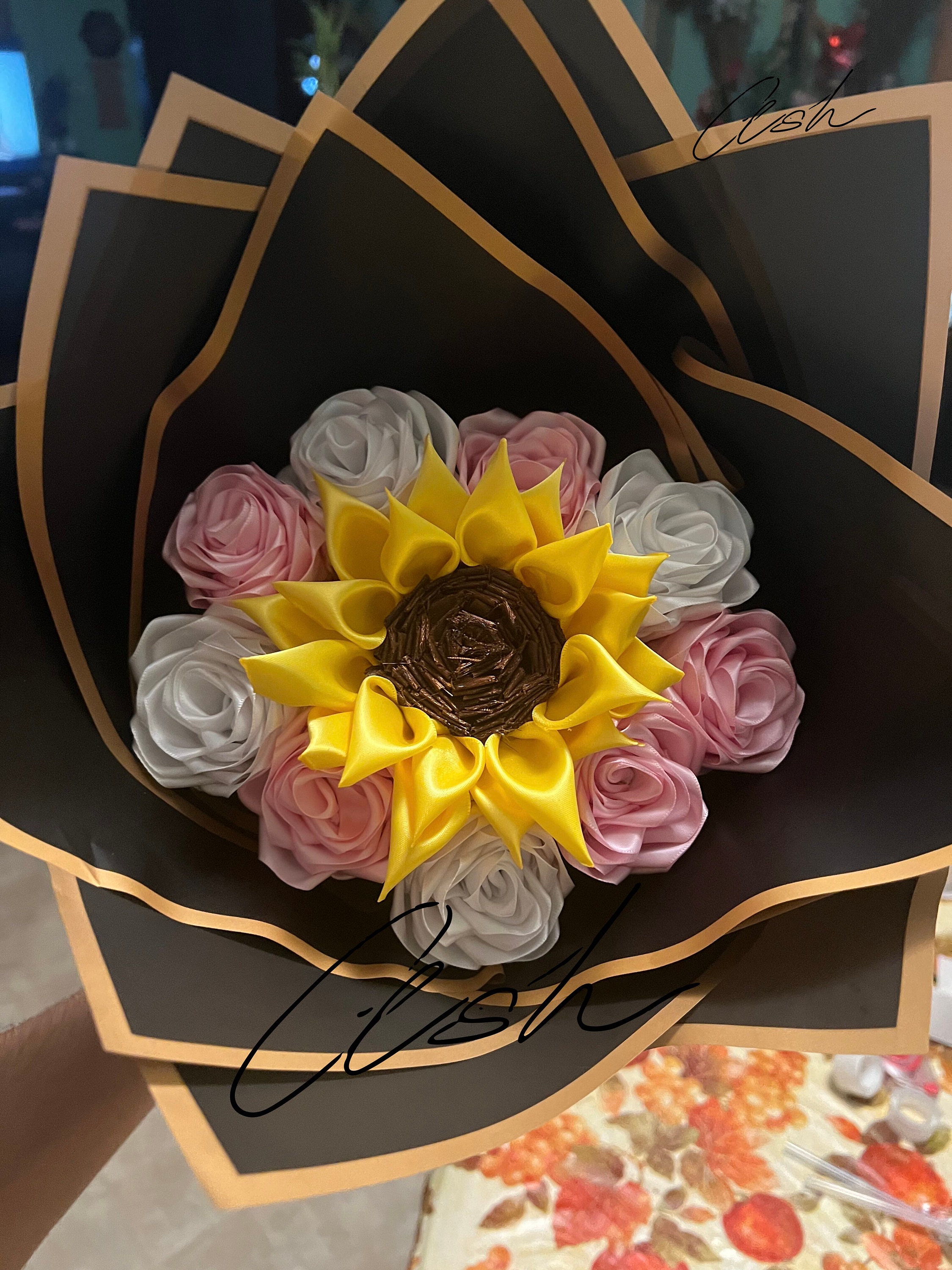 Eternal Rose Bouquet/ Rosas Eternas / Ribbon Rose Bouquet - Etsy