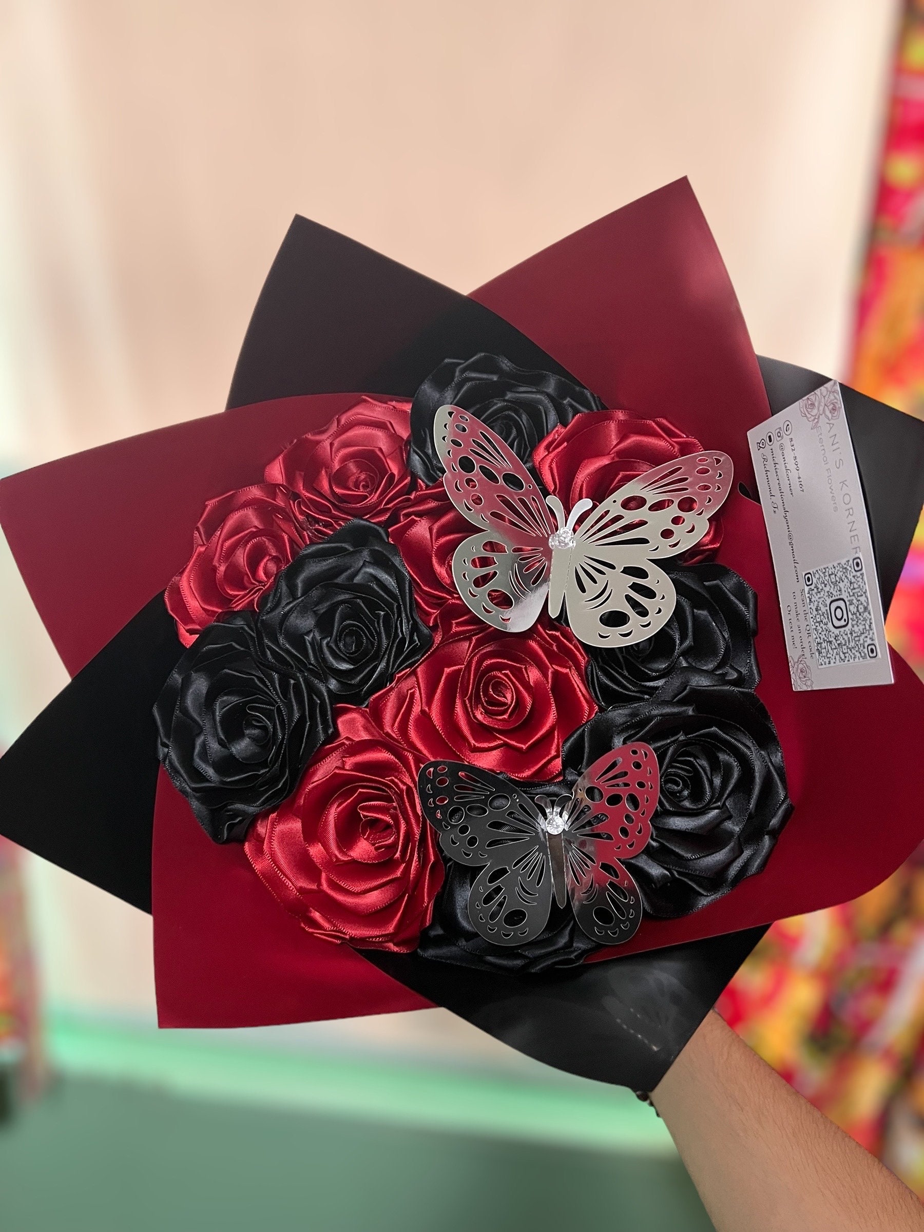 Eternal Rose Bouquet/ Rosas Eternas / Ribbon Rose Bouquet - Etsy