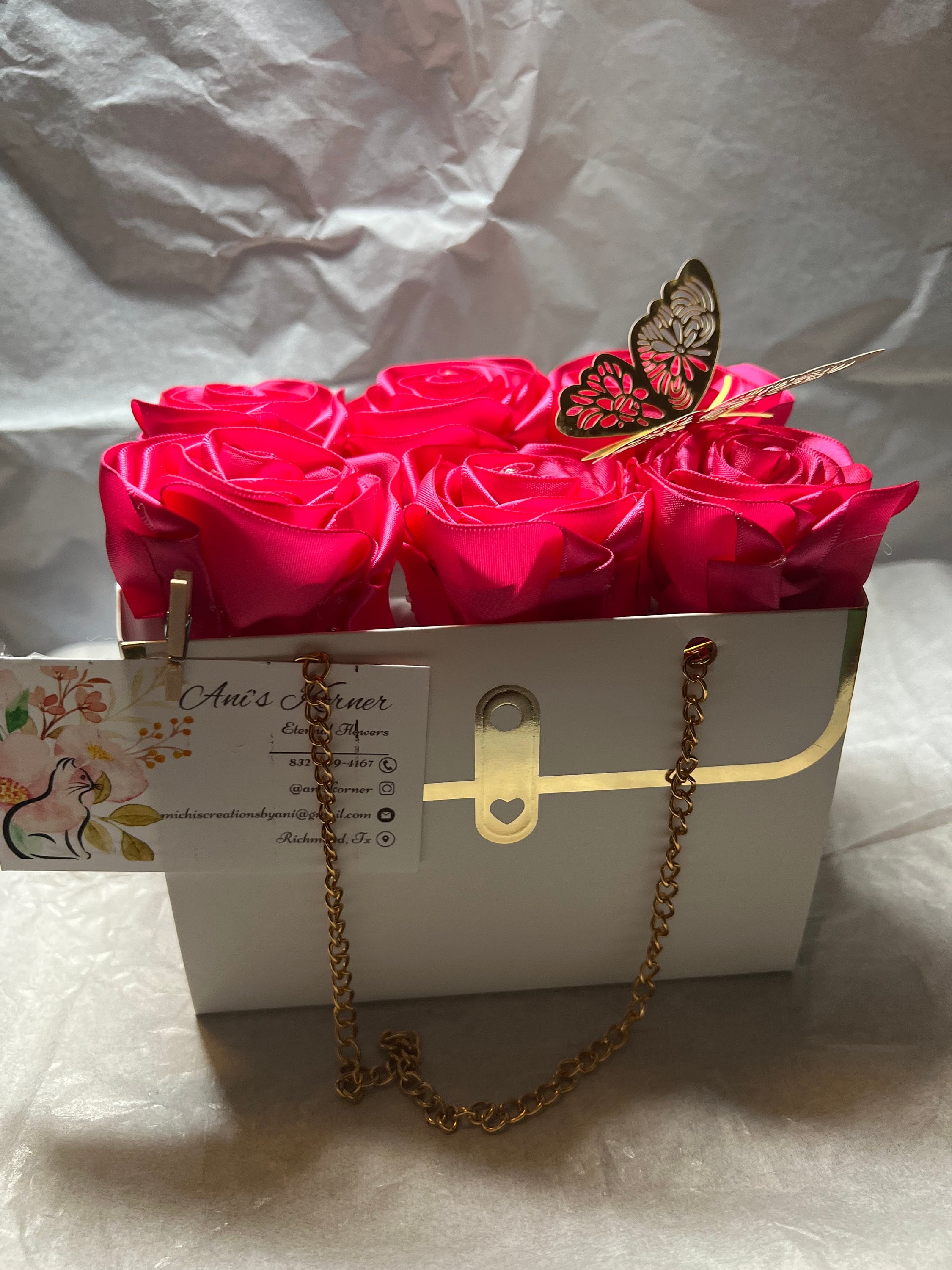 Mini Purse With Eternal Roses - Etsy