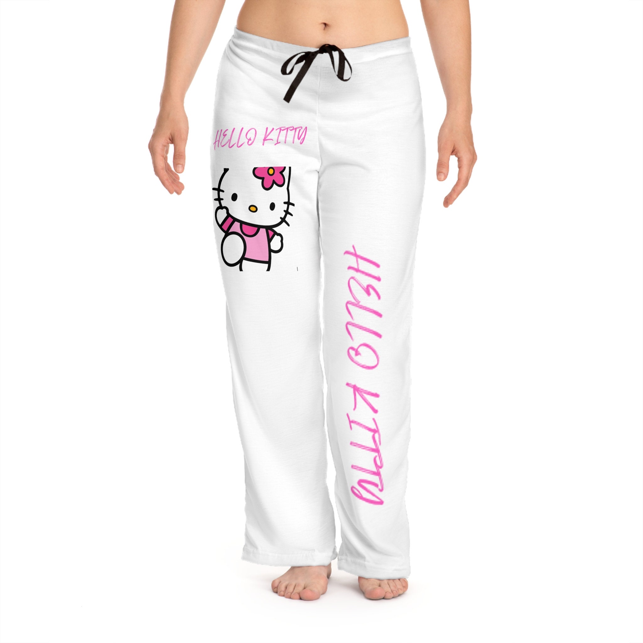 Hello Kitty Wide Leg Sweat Pant Pajama - Etsy
