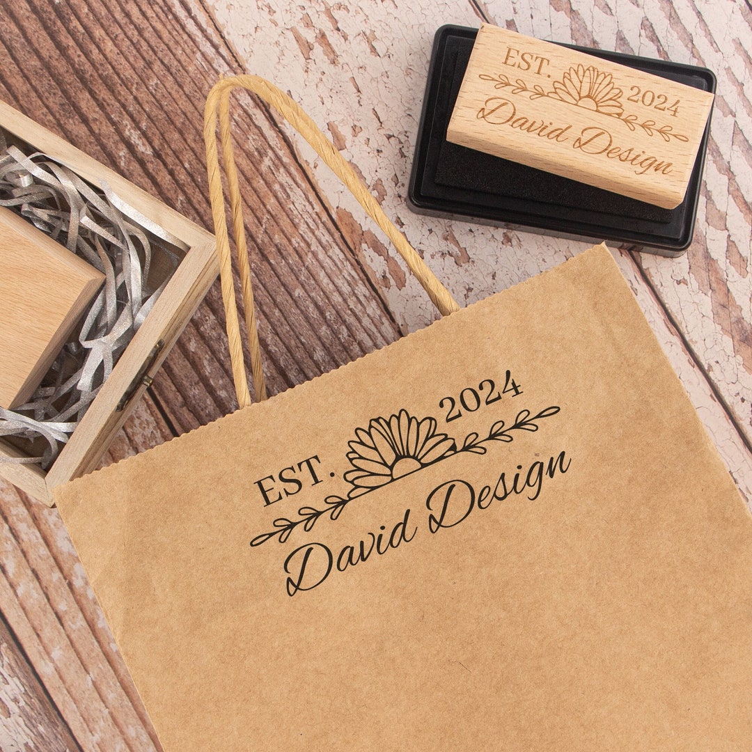 Custom Stamp Design, Free Ink Pad, Personalized Business Packaging ...