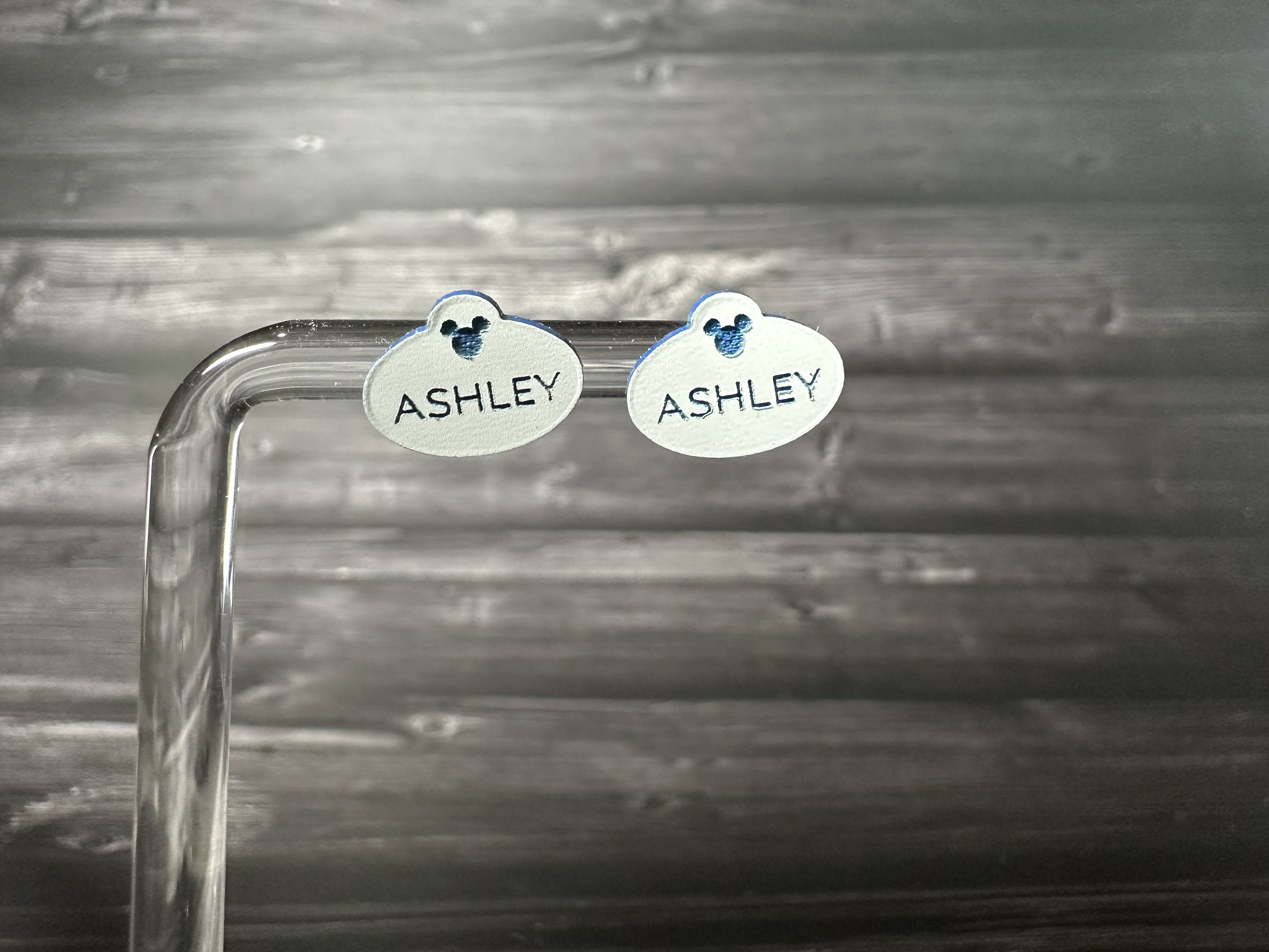 Disney Cast Member Name Tag PERSONALIZED Stud Post Earrings - Etsy