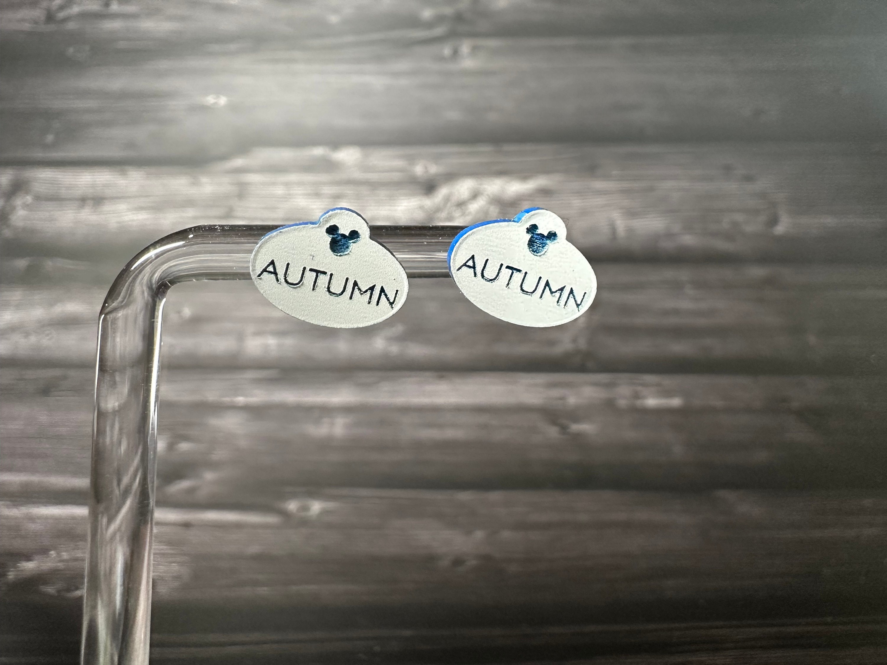 Disney Cast Member Name Tag PERSONALIZED Stud Post Earrings - Etsy
