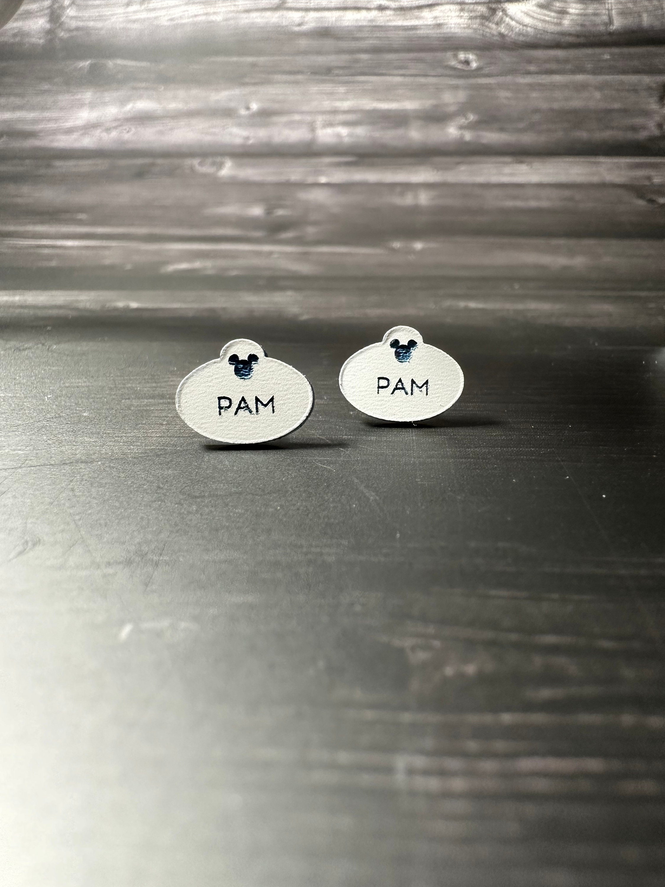 Disney Cast Member Name Tag PERSONALIZED Stud Post Earrings - Etsy