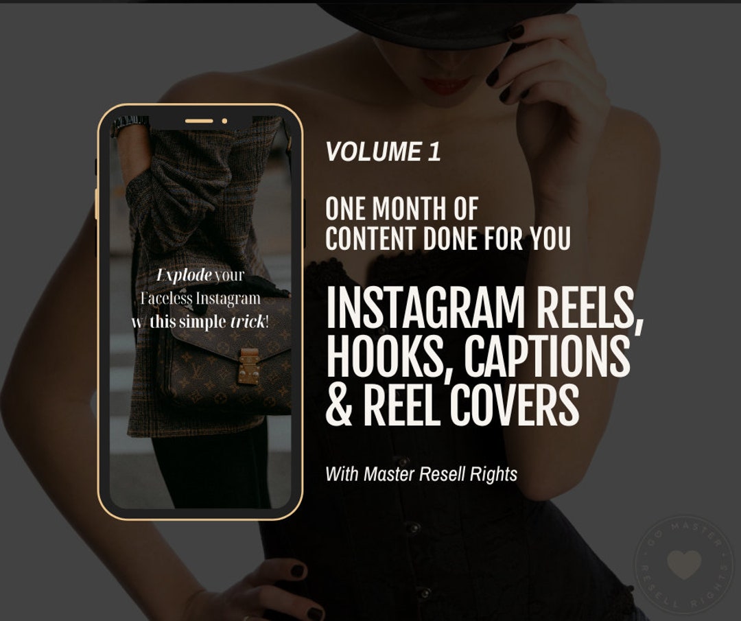 30 Done-for-you Instagram Reels: Hooks, Captions, Covers (MRR) - Etsy
