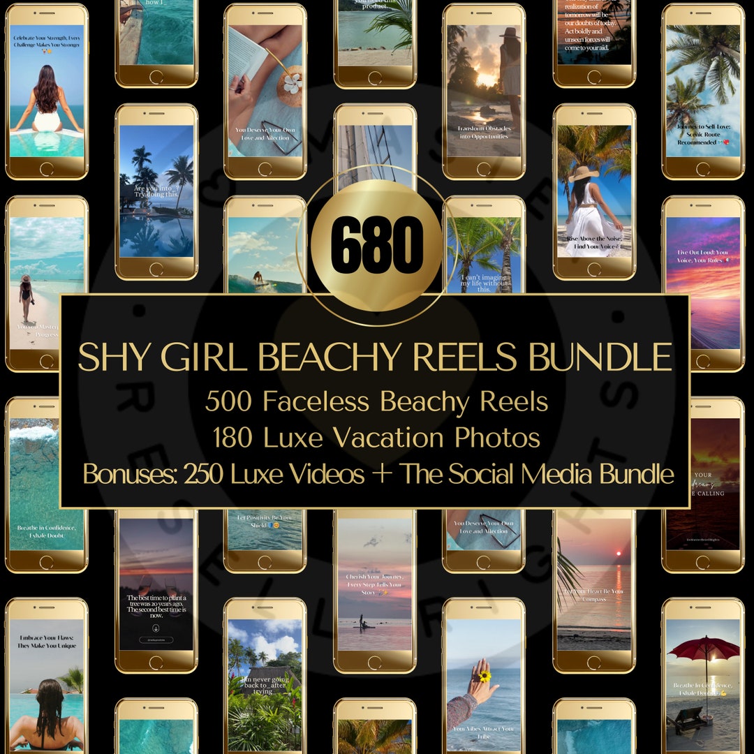 FACELESS REELS MRR Luxury Bundle | Shy Girl Beachy Reels Stock Photos ...