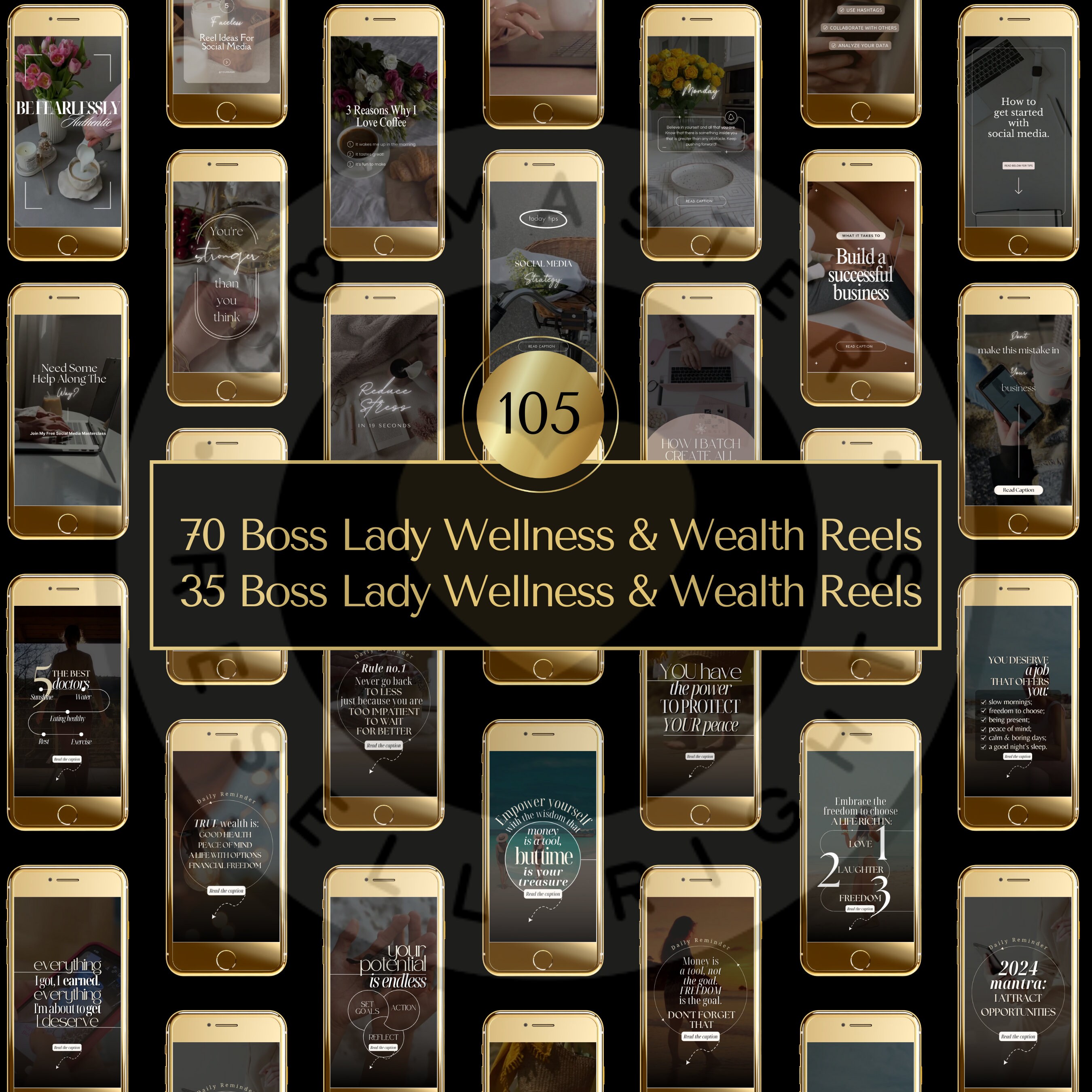 FACELESS REELS MRR Motivational Bundle Boss Babe Reels Posts Stories ...