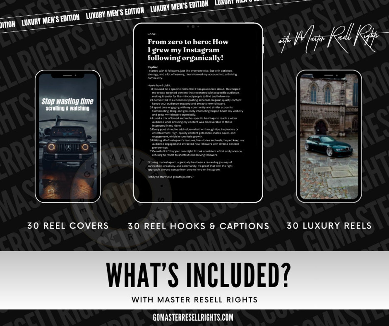 MEN REELS HOOKS Captions Mrr | 30 Done for You Instagram Reels With ...