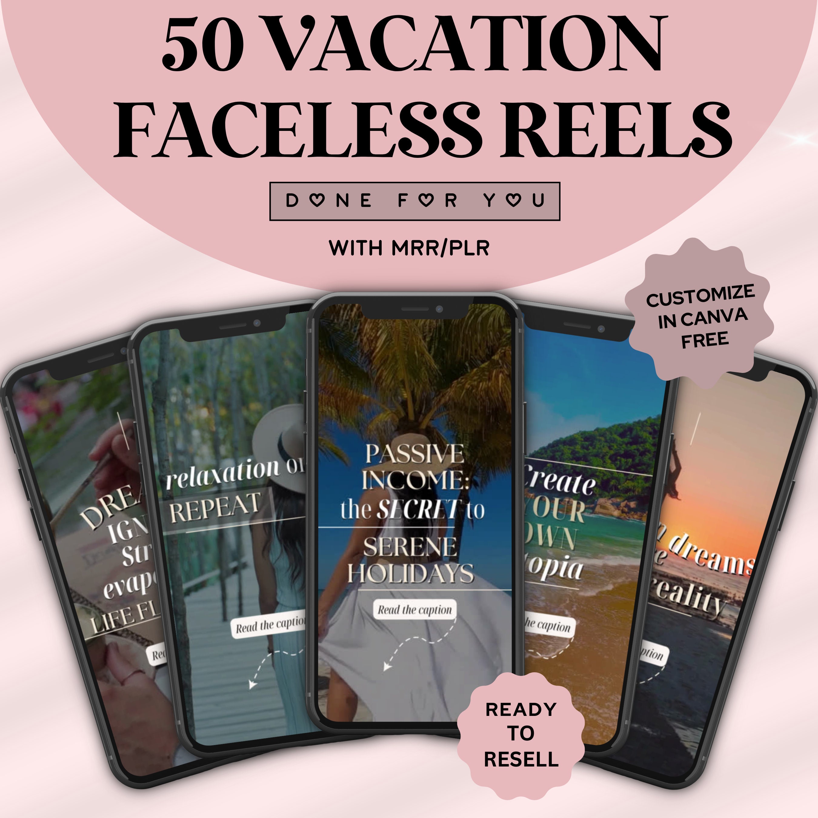 Faceless Luxe Reels Bundle: Vacation Videos & Stock Photos (MRR) - Etsy