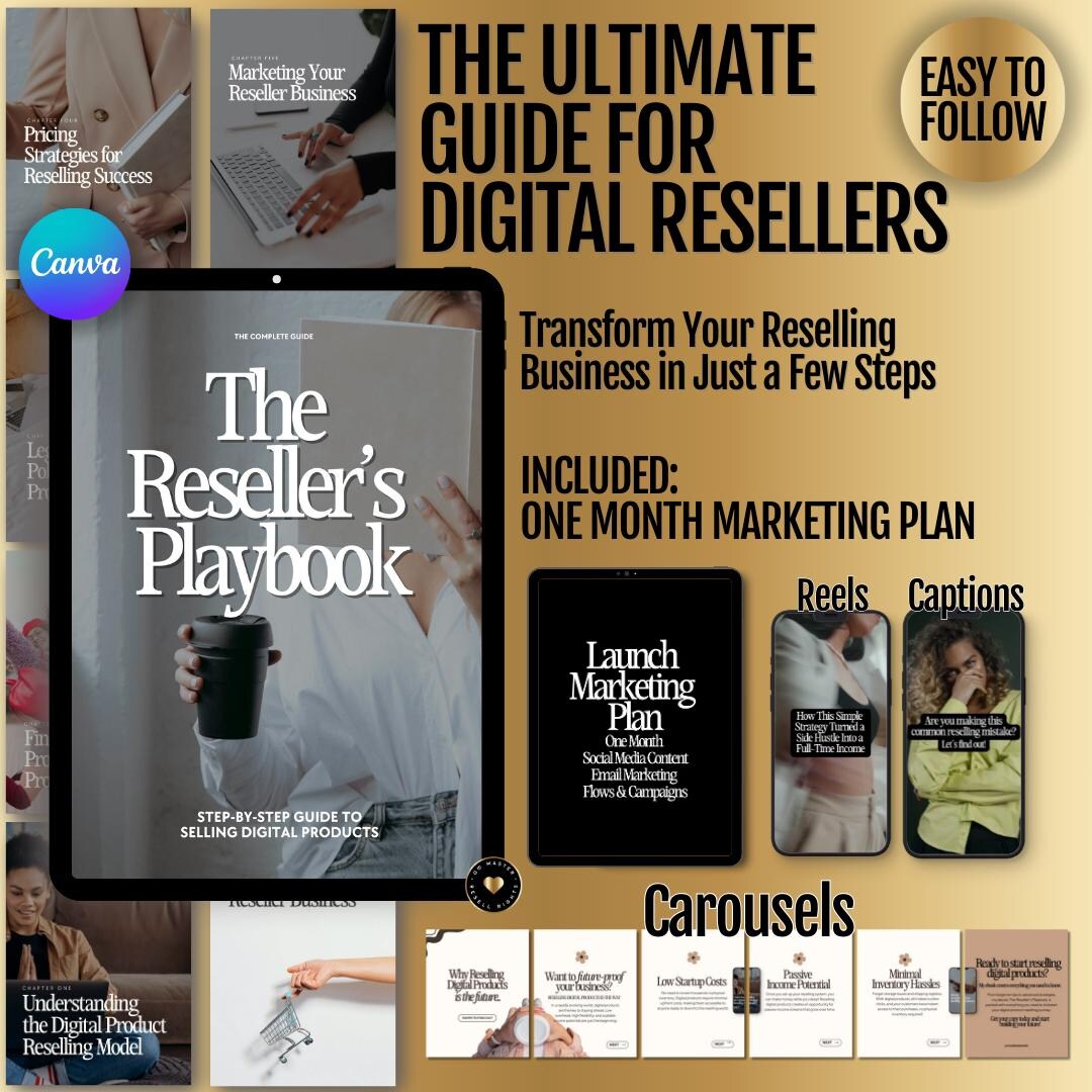 Reseller's Playbook: MRR Digital Marketing Guide (canva Template) - Etsy