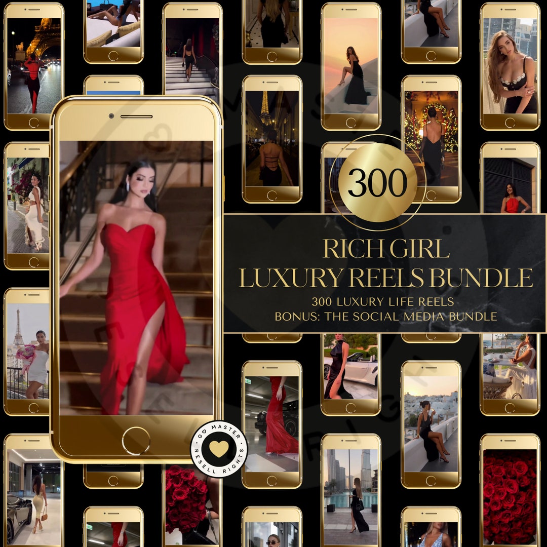 Rich Girl Luxe Reels: 300 Instagram Video Templates (MRR PLR) - Etsy