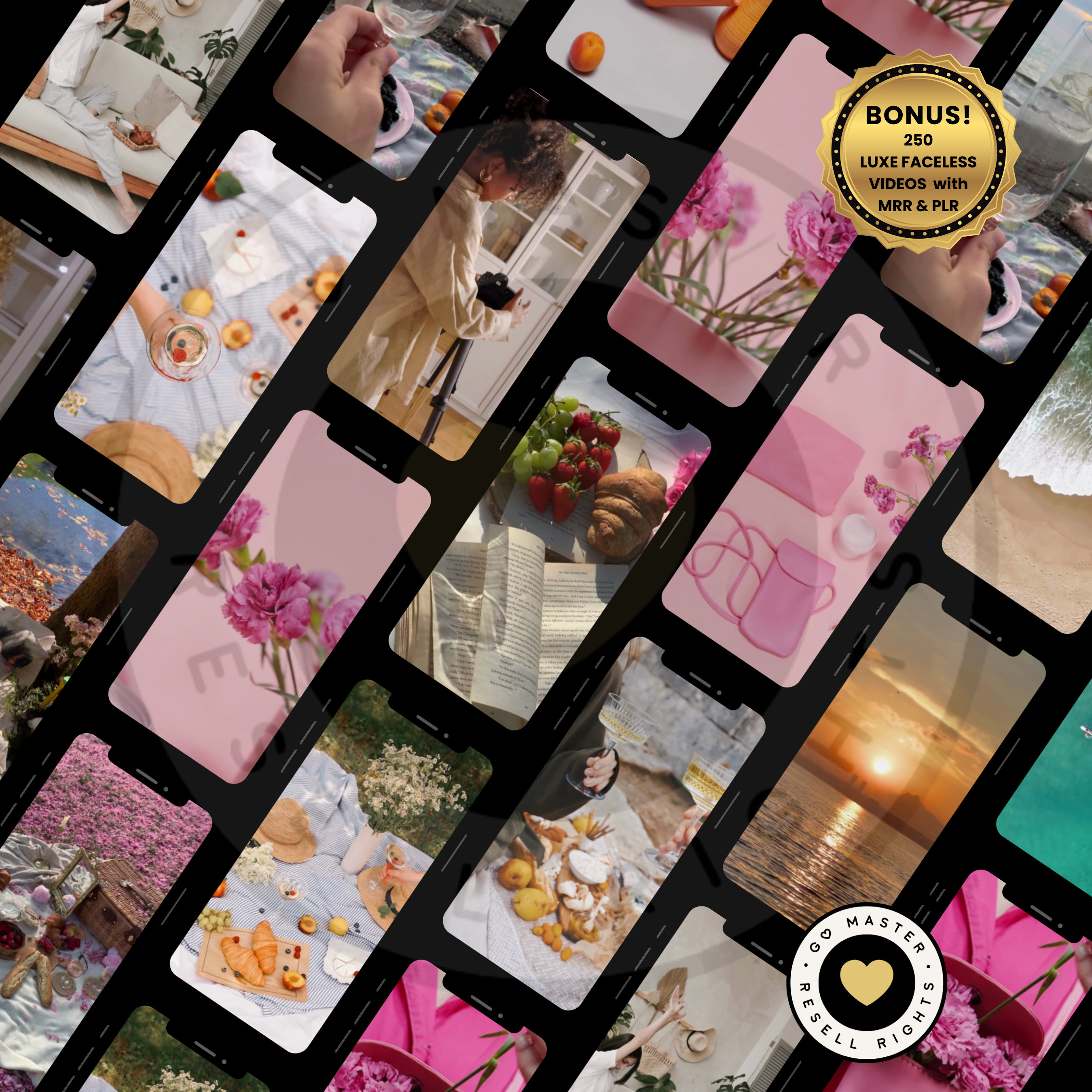 FACELESS REELS MRR Luxury Bundle Shy Girl Beachy Reels Stock Photos ...