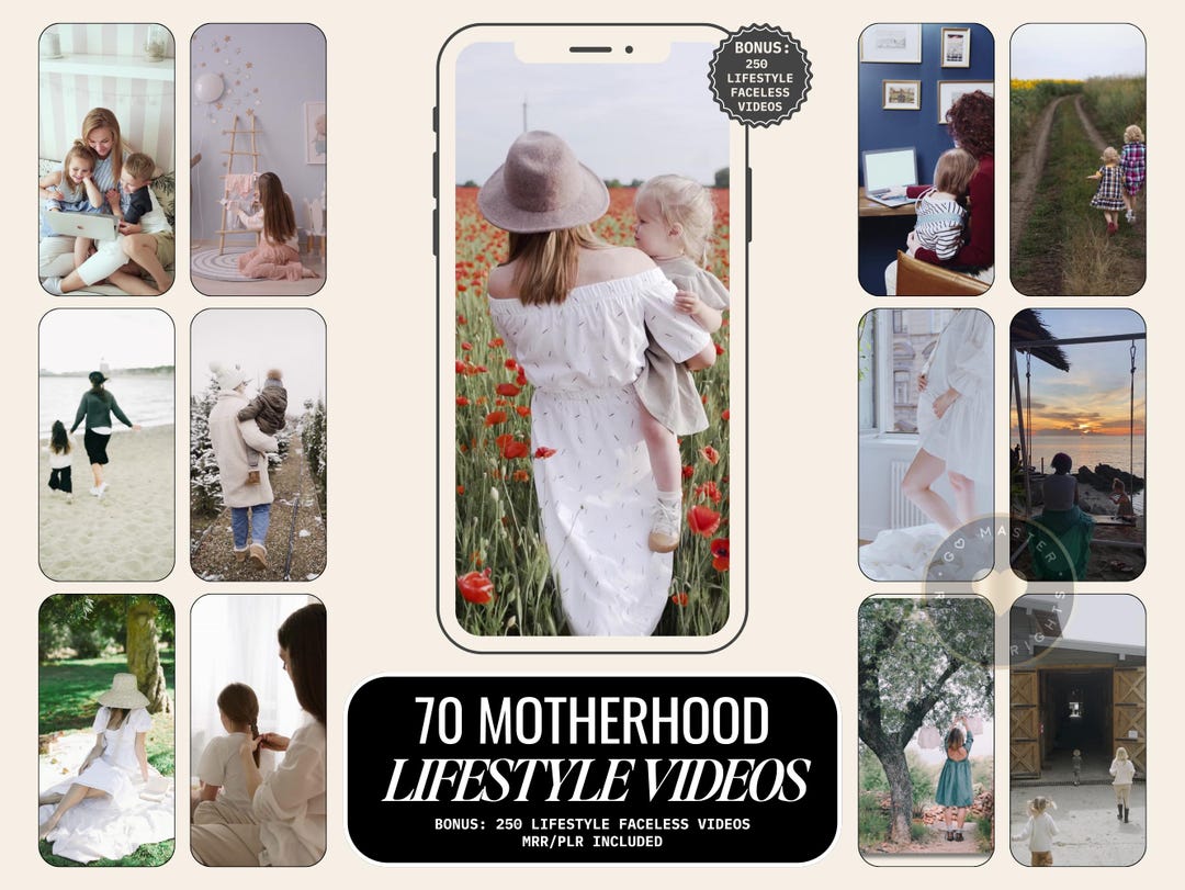 Faceless Motherhood Reels Mom Life Mompreneur Videos Bundle | Instagram ...