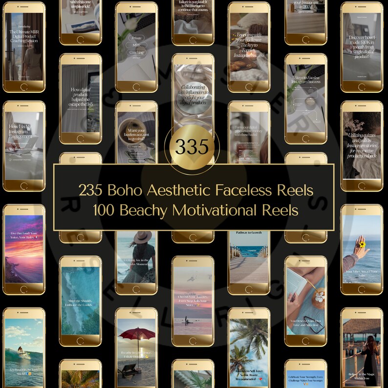 FACELESS REELS MRR Motivational Bundle Boss Babe Reels Posts Stories ...