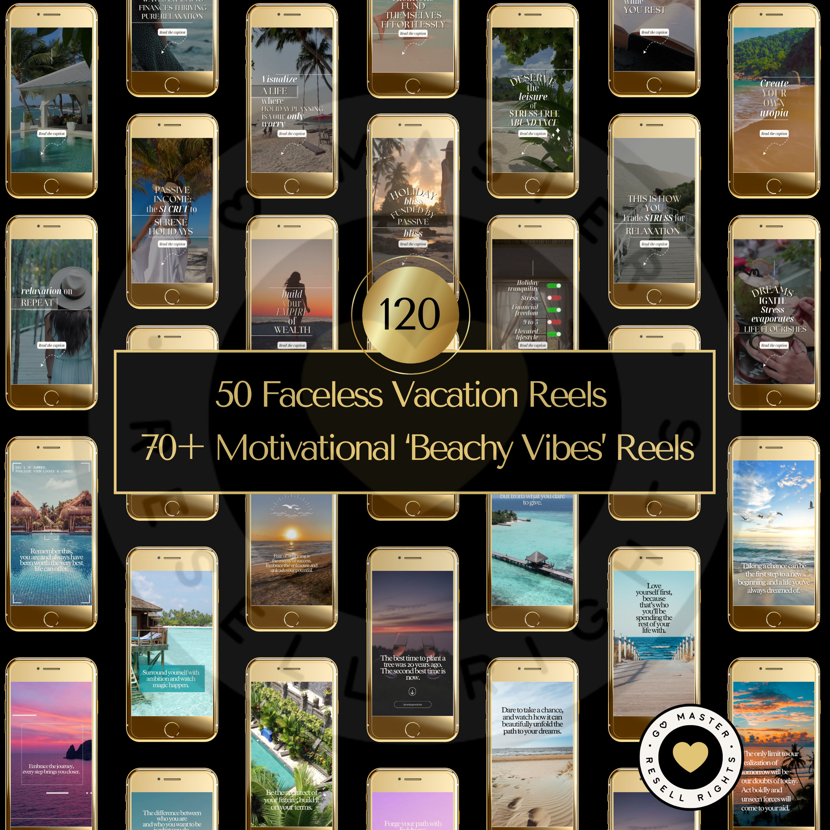 FACELESS REELS MRR Luxury Bundle Shy Girl Beachy Reels Stock Photos Done for You Reels Caption ...