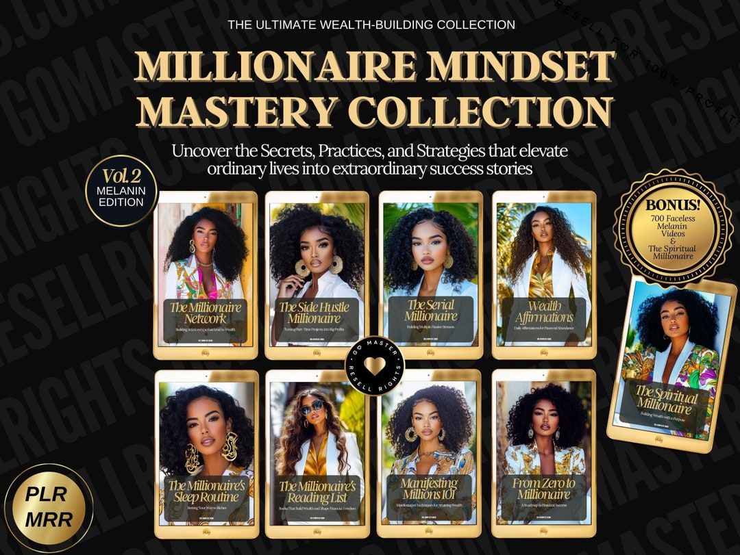 Millionaire Mindset Mastery Bundle: Melanin Faceless Reels (MRR/PLR) - Etsy