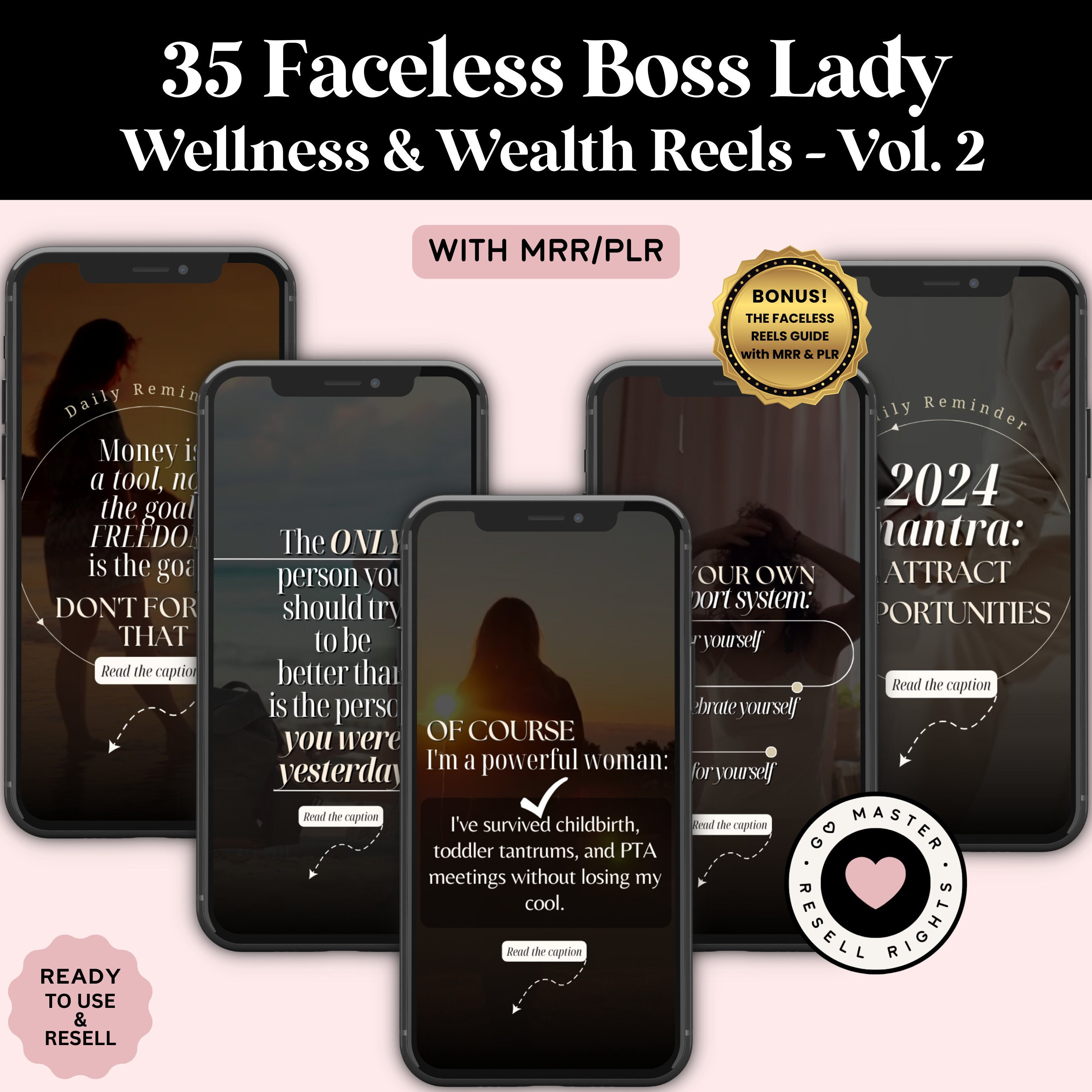 FACELESS REELS MRR Plr 35 Boss Lady Reels With Captions Done for You ...