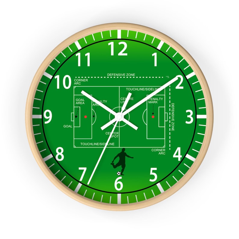 Soccer Field Diagram Wall Clock | Tactical Football Strategy Clock - Etsy