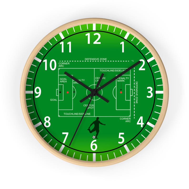 Soccer Field Diagram Wall Clock | Tactical Football Strategy Clock - Etsy