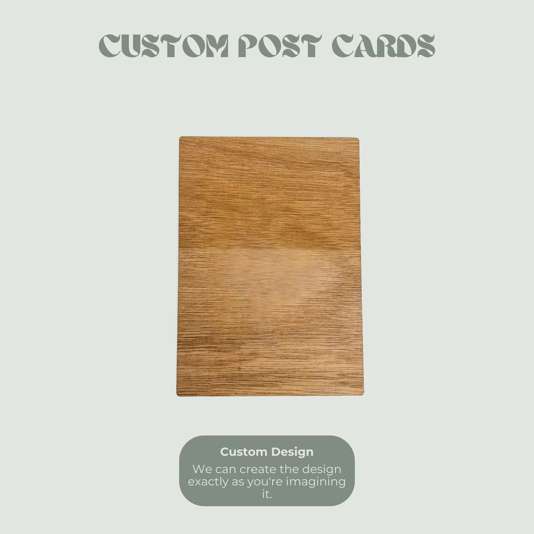 Custom Wooden Postcards Unique Personalized Engraved Wood Cards for ...