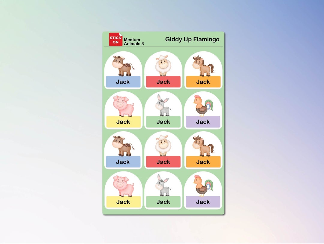 School Supply Labels Daycare Labels Dishwasher Safe Stickers ...