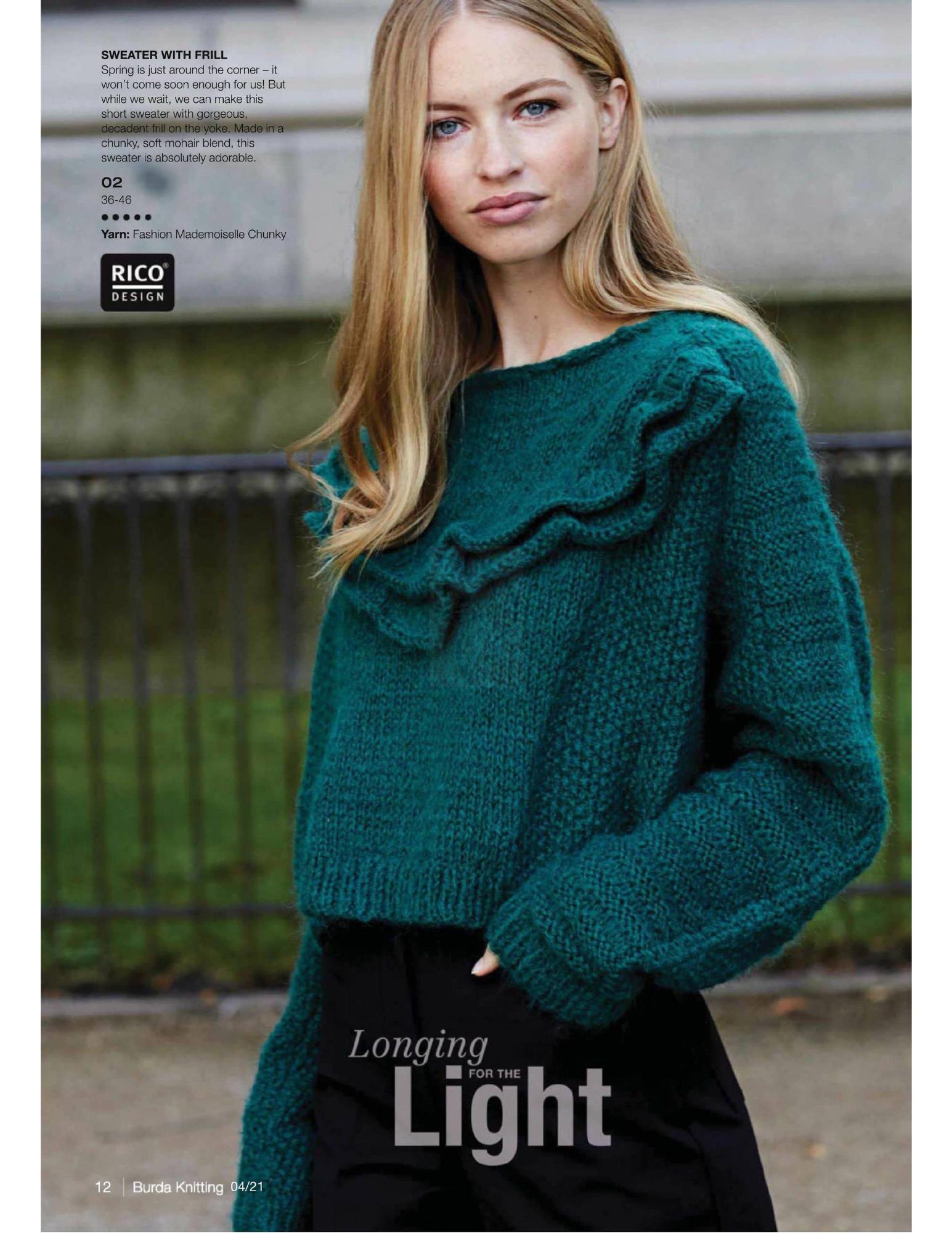 Spring Summer Knitting Patterns - Burda Knitting Patterns, Cardigan ...