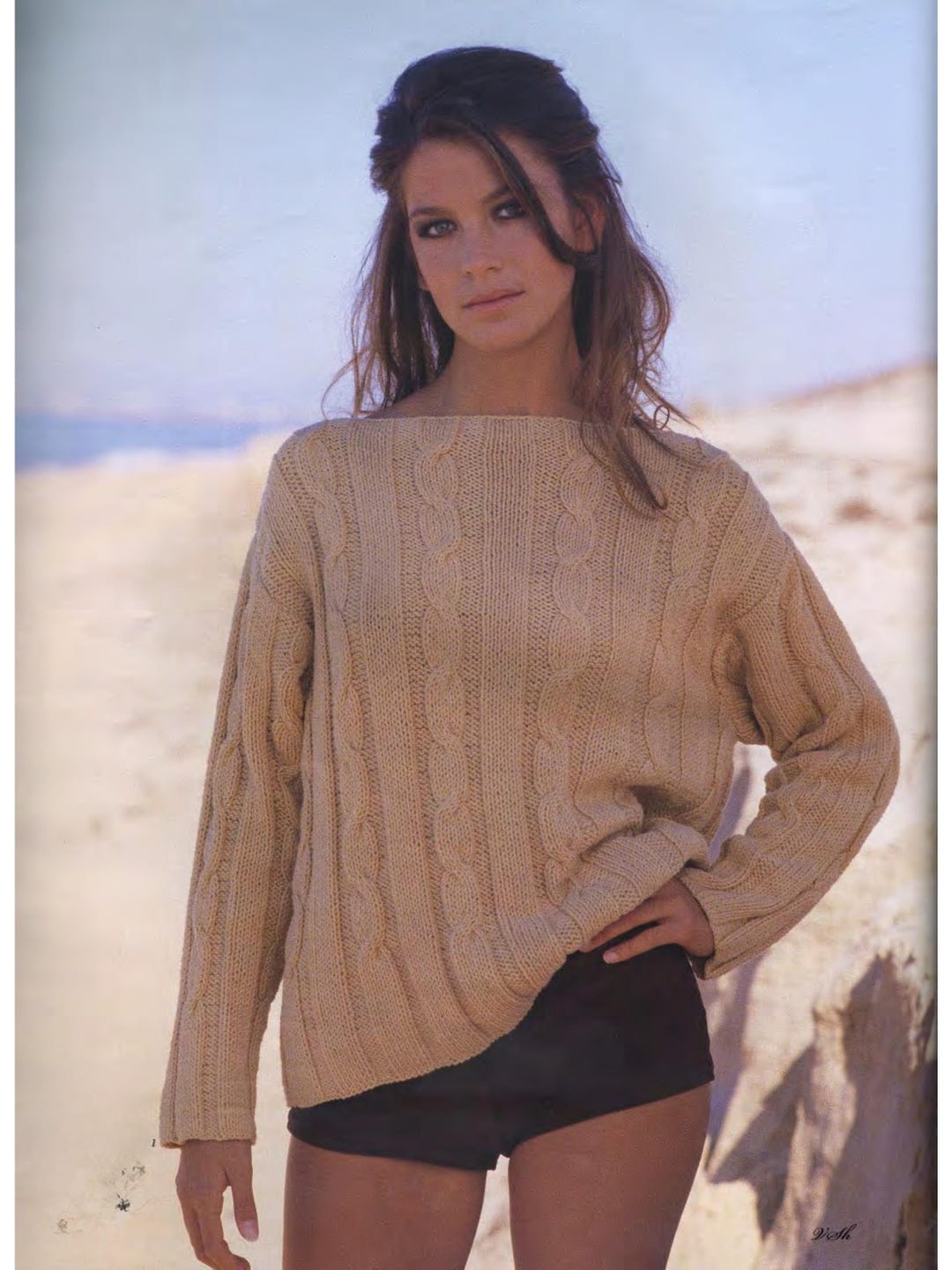 Rowan Knitting Pattern, Classic Cable Boatneck Pullover Sweater Jumper ...