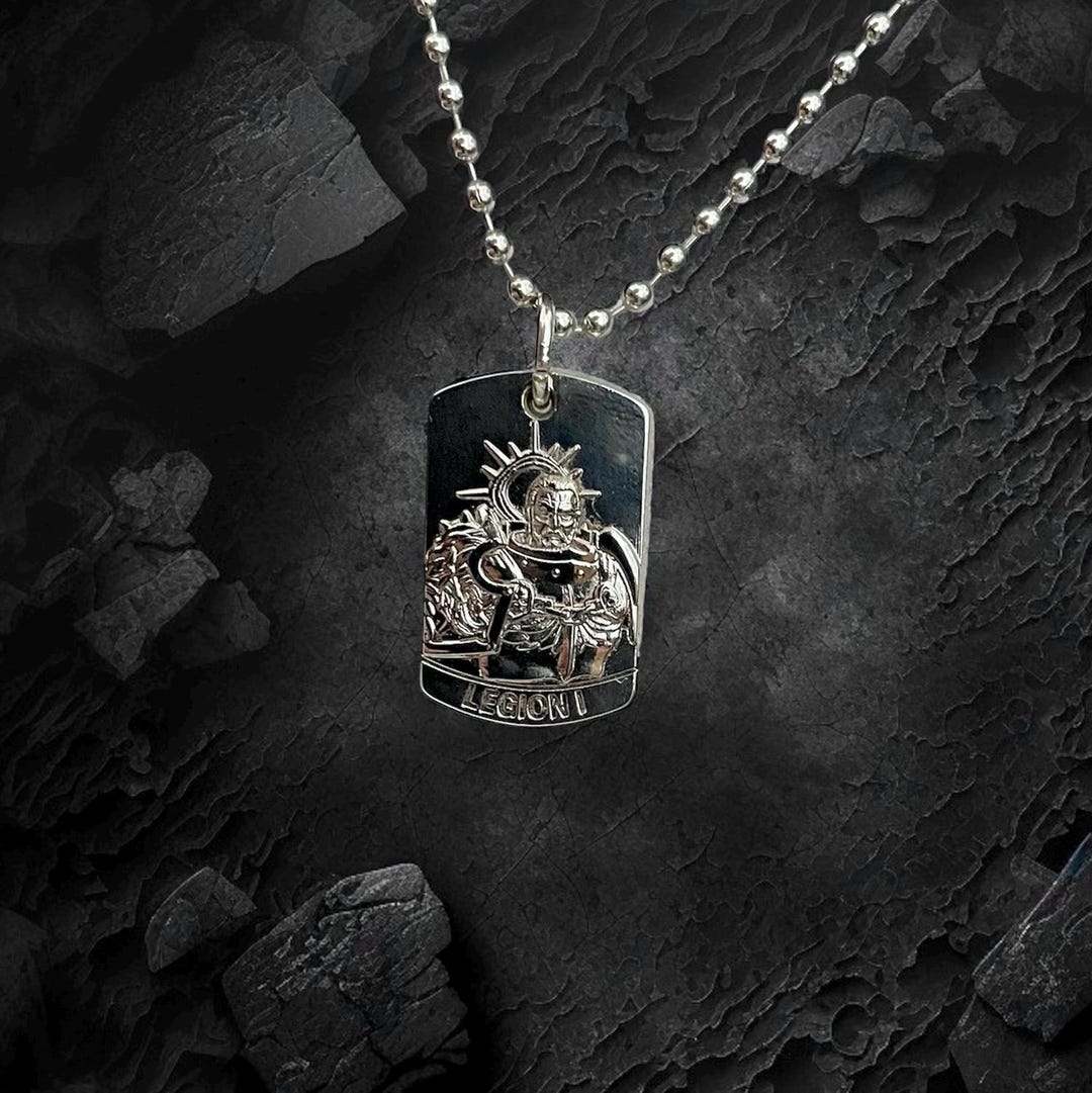 Legion 1 Lion Lord Dog Tag Pendant: Brass Wargame Necklace or Keychain ...