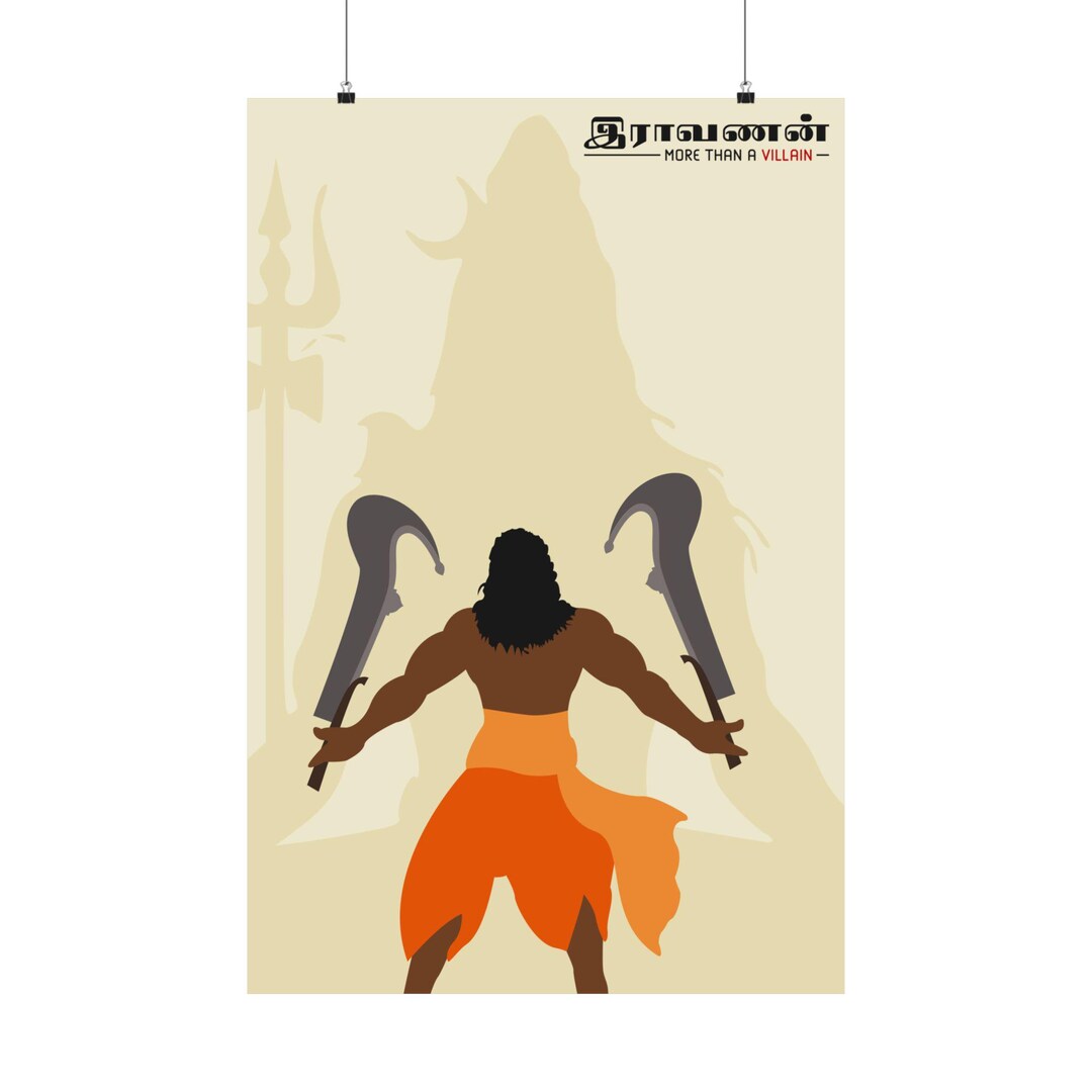 Vertical Poster, Ravana Tamil Culture Cool Shiva Hindu Epic Matte Wall ...