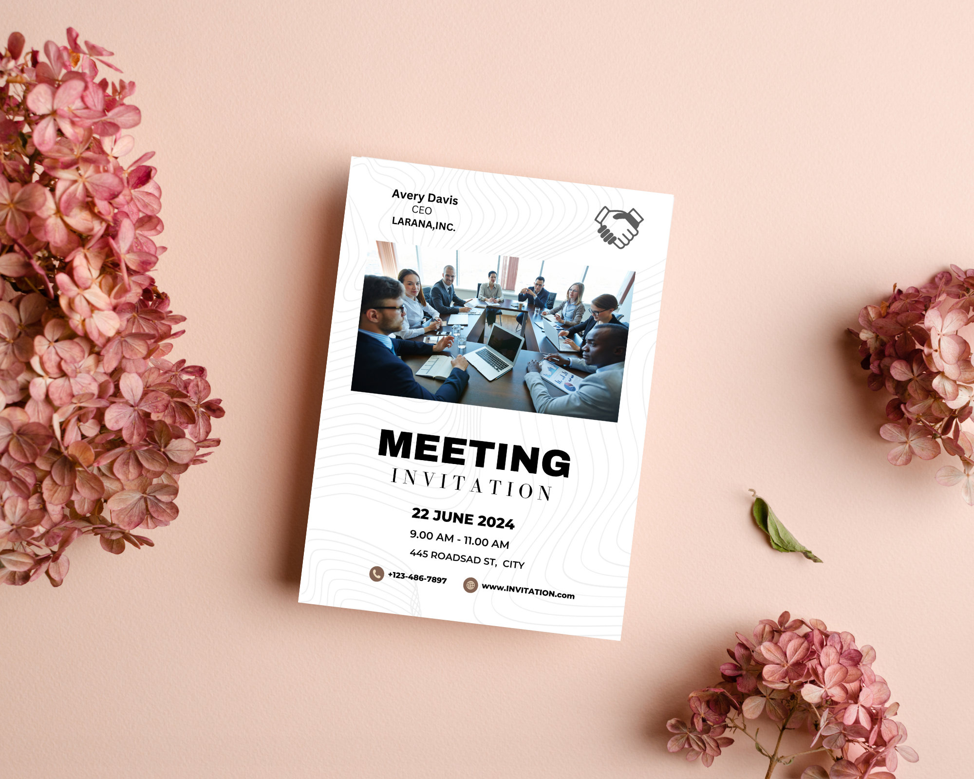 Premium Editable PDF Meeting Invitation Card Set: Hassle-free and ...