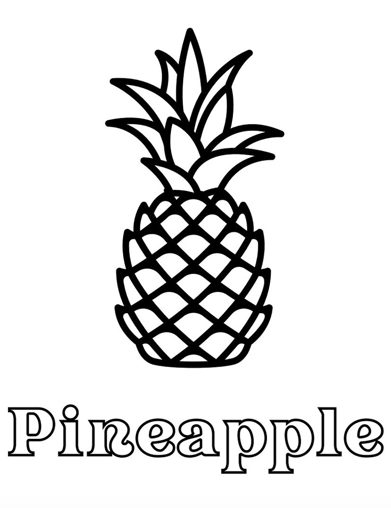 Fruit Coloring Pages - Etsy