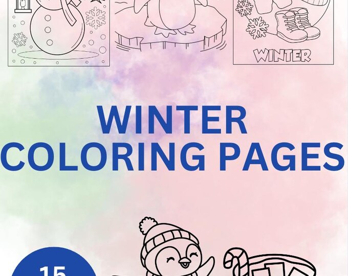 5 Winter Coloring Pages, Snowy Coloring, Winter Coloring - Etsy Canada