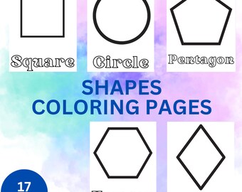 Learning Shapes, Printable Activity Coloring Pages, Kids Activity Pages ...