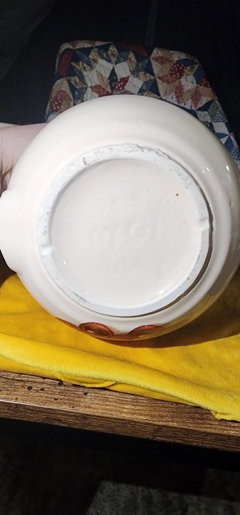 Vintage Mccoy Pottery Pitcher and Basin - Collectible 7515 Mccoy Wash ...