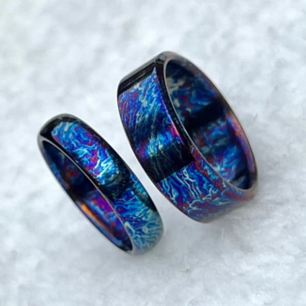 Titanium Anniversary Couple Bands - Etsy