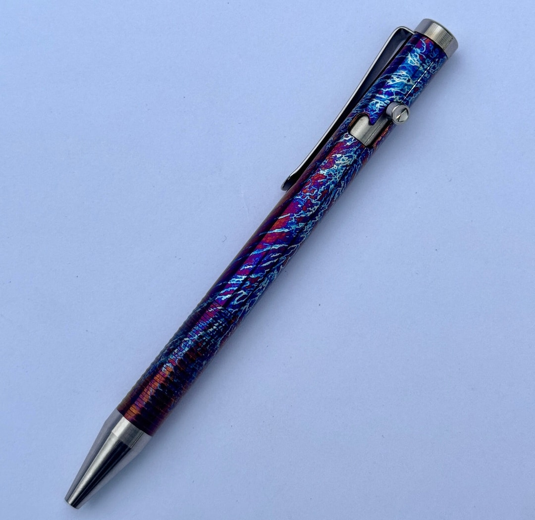 Titanium Toxic Flamed Anodized Pen | Grade 5 Ball Pen | Titanium Grade ...