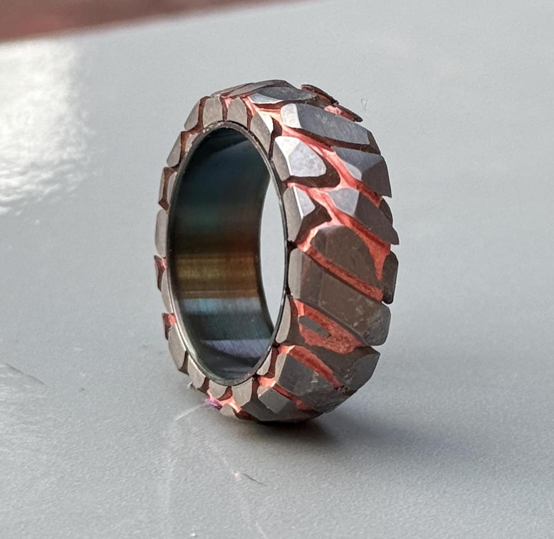 Deep Etched Super Conductor Ring: Niobium Copper Zirconium Inlay - Etsy