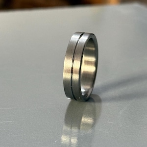 Titanium Minimalist Matt Ring - Extra Durable - Industrial - Minimalist ...