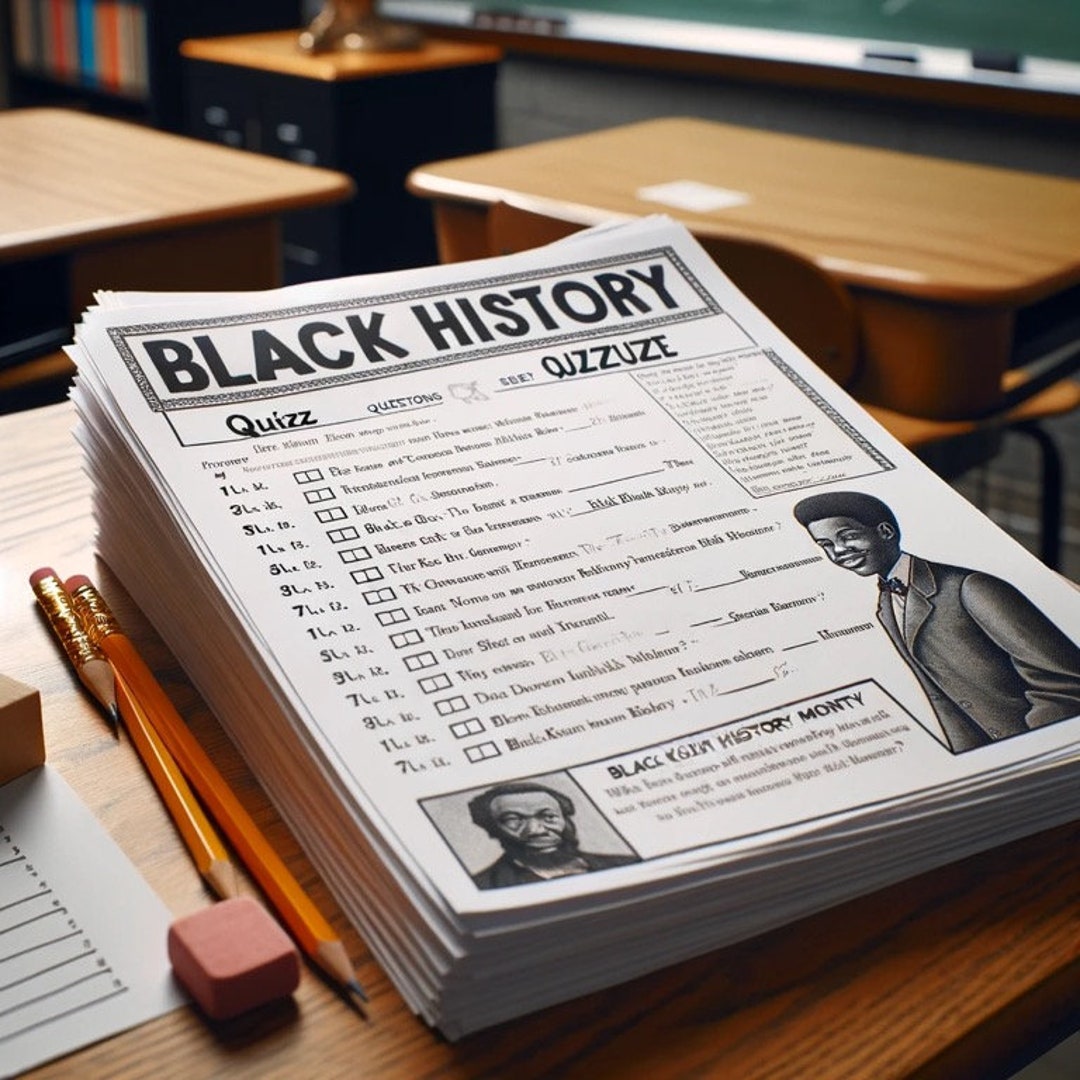 Black History Month Quiz for Kids Fun Educational Game With Answer Key ...