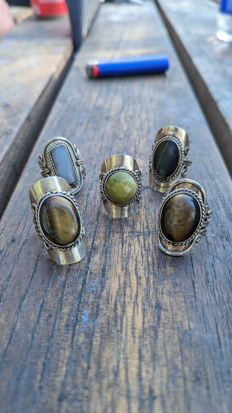 Handmade Rings ( Stones From Peru) - Etsy