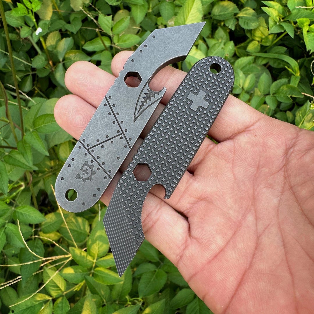 Titanium Prybar EDC Tool – FRAG Pattern – 1/4" Socket – Warthog Laser ...