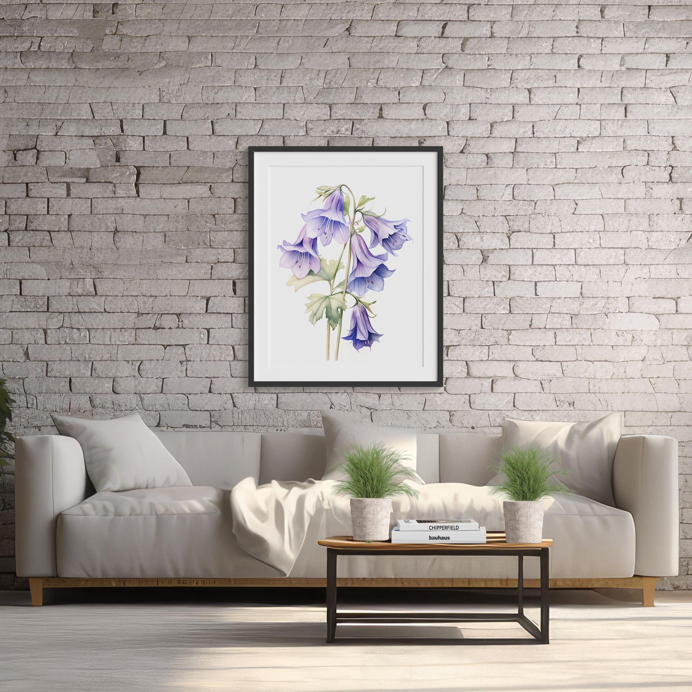Watercolor Blue Bellflower Printable Download | Digital Download ...